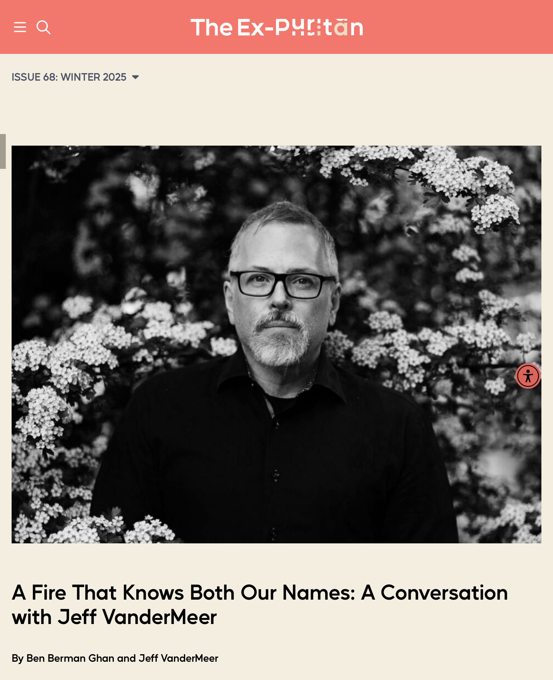 A Fire that Knows Both Our Names: A Conversation With Jeff Vandermeer ...